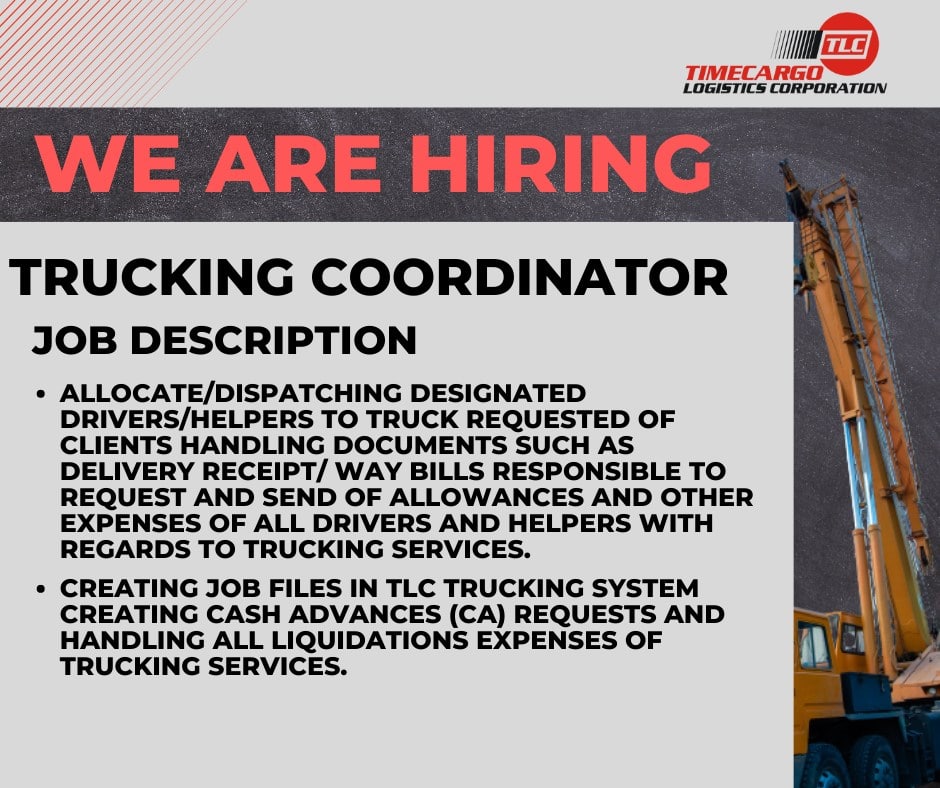 Job Openings – Timecargo Logistics Corporation